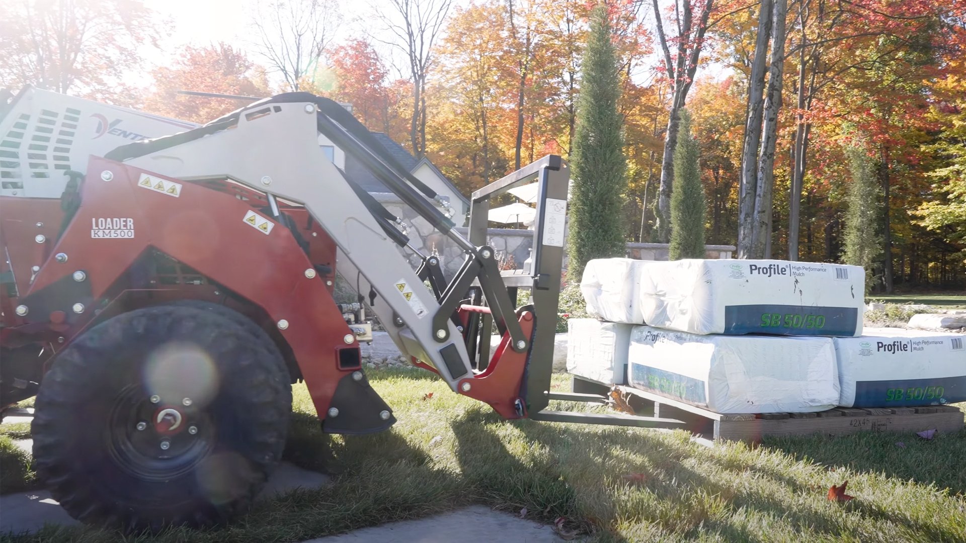 Ventrac Pallet Forks Offer 410-lb Lifting Power with Adjustments